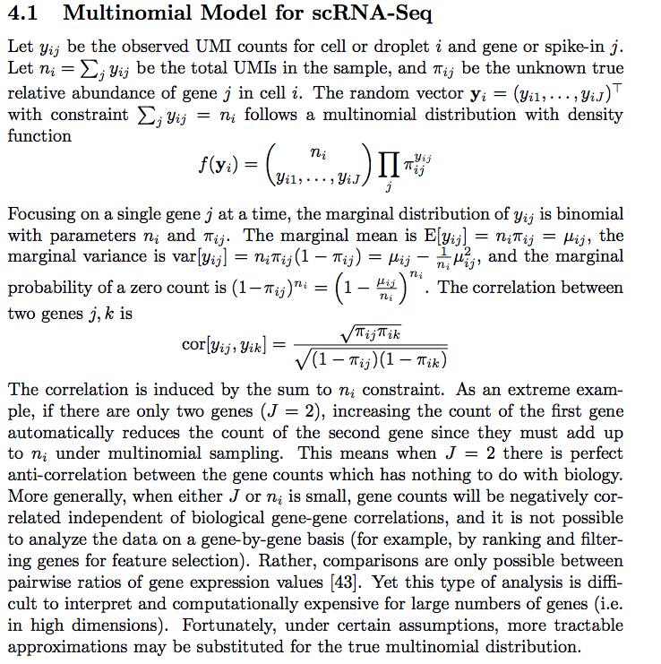 Modeling Single Cell RNAseq Data With Multinomial Distribution DNA Confesses Data Speak